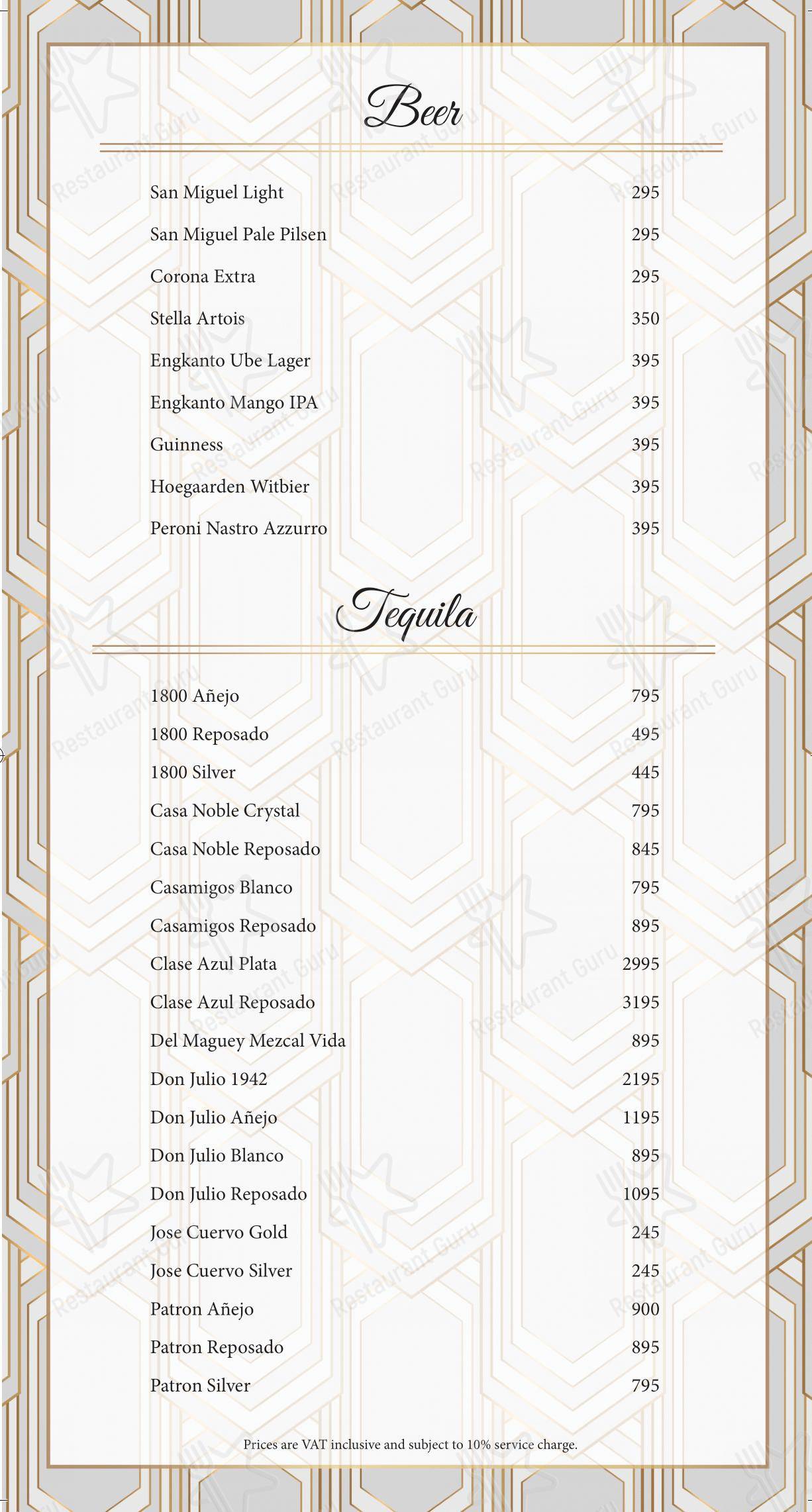 Menu at Morton's The Steakhouse, Taguig