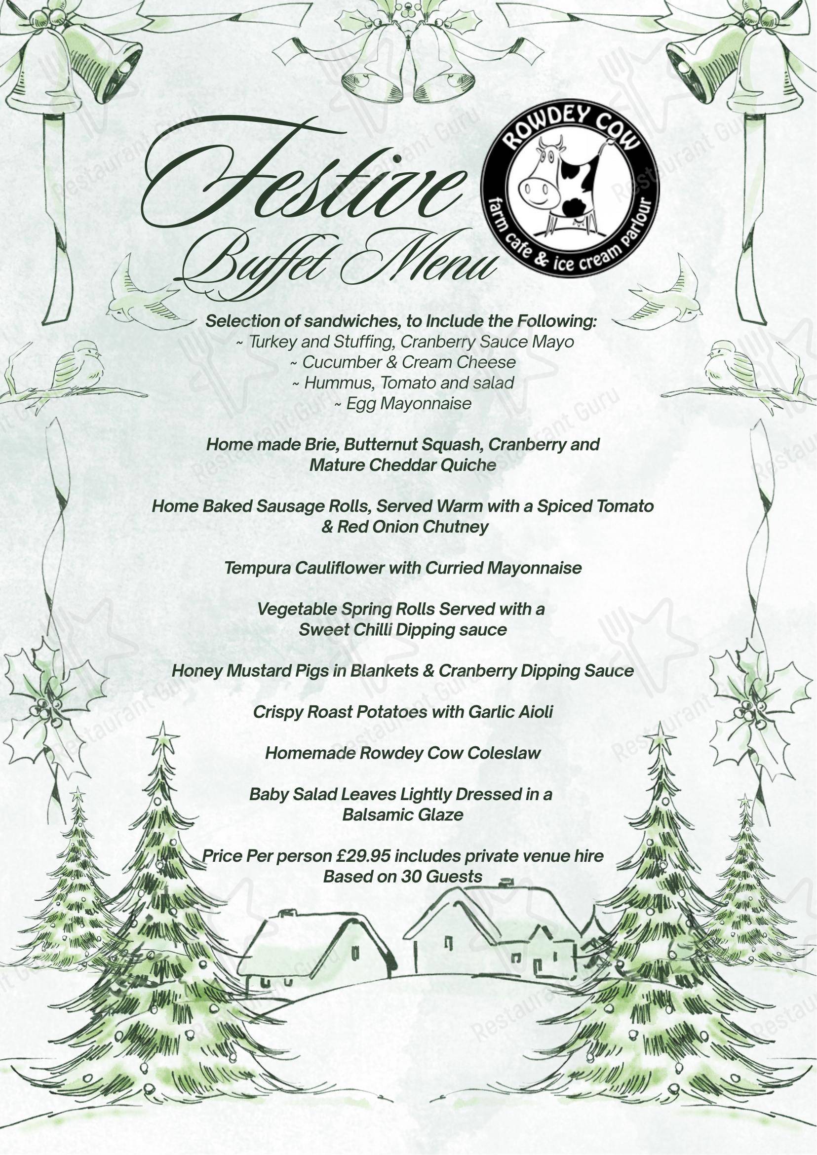 Menu at Rowdey Cow Farm Cafe & Ice Cream Parlour, Devizes