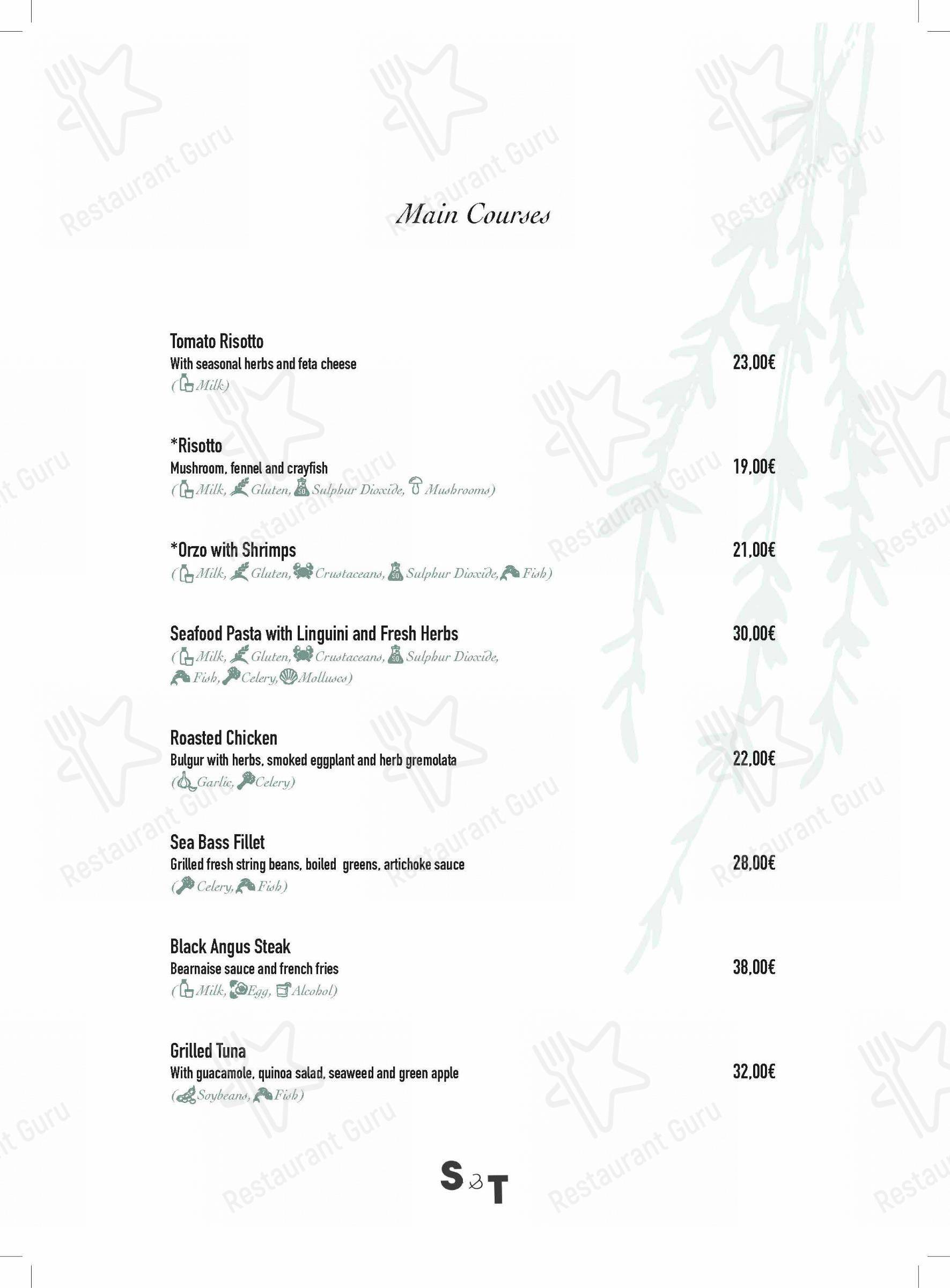 Menu at Stone Beach by CAYO, Plaka