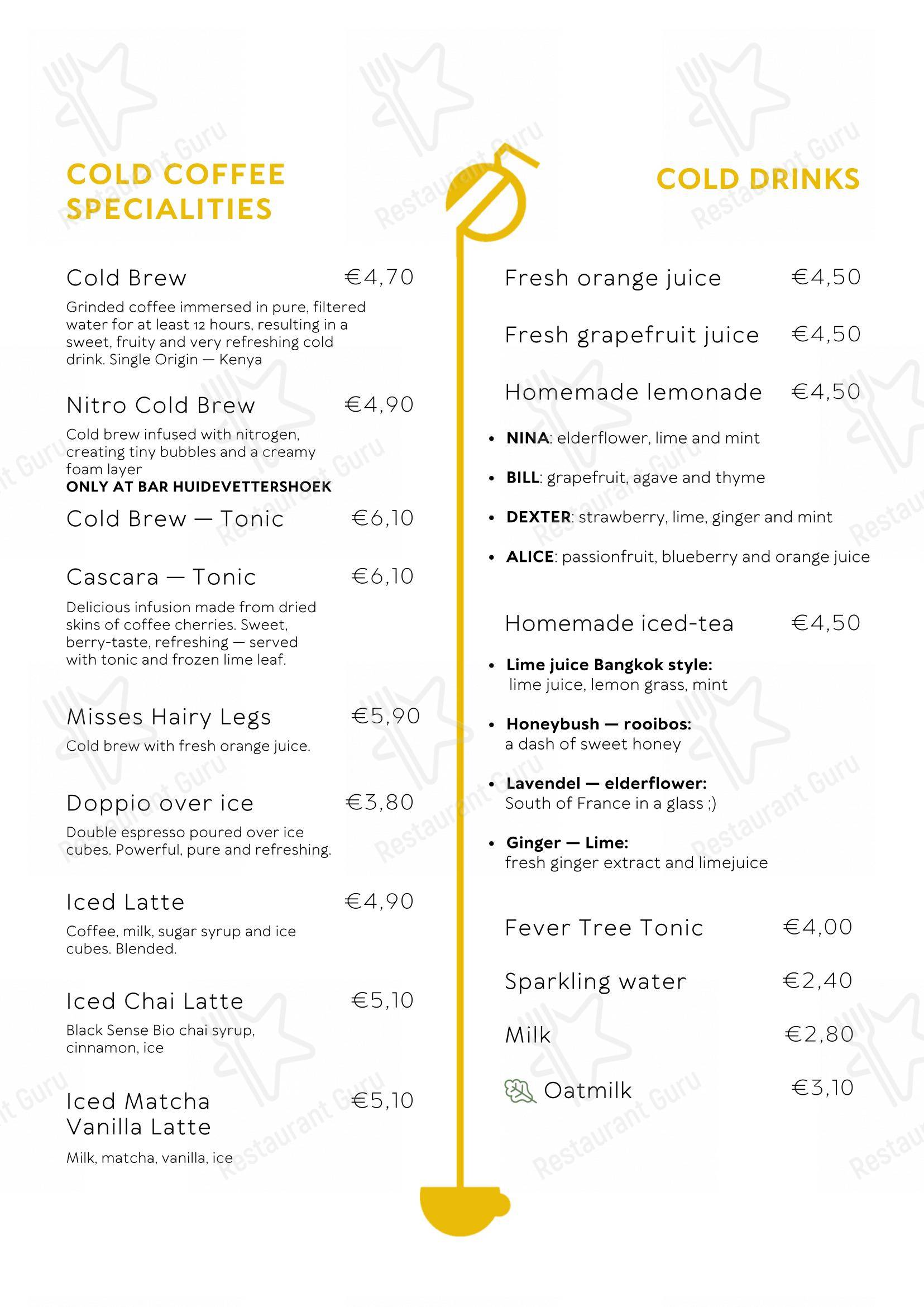 Menu at Take Five Espresso, Ghent
