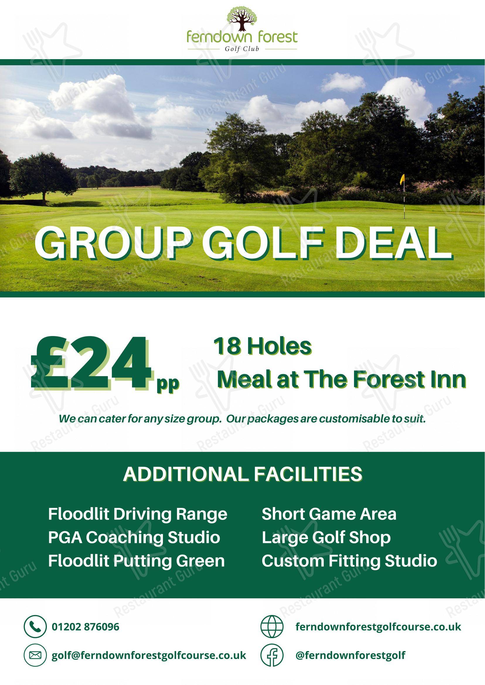 Menu at The Forest Inn pub & bar, Ferndown