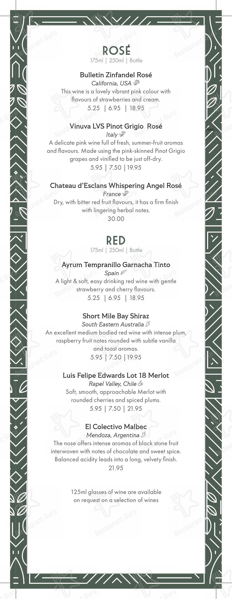 Menu at The New Inn pub & bar, Saint Andrews
