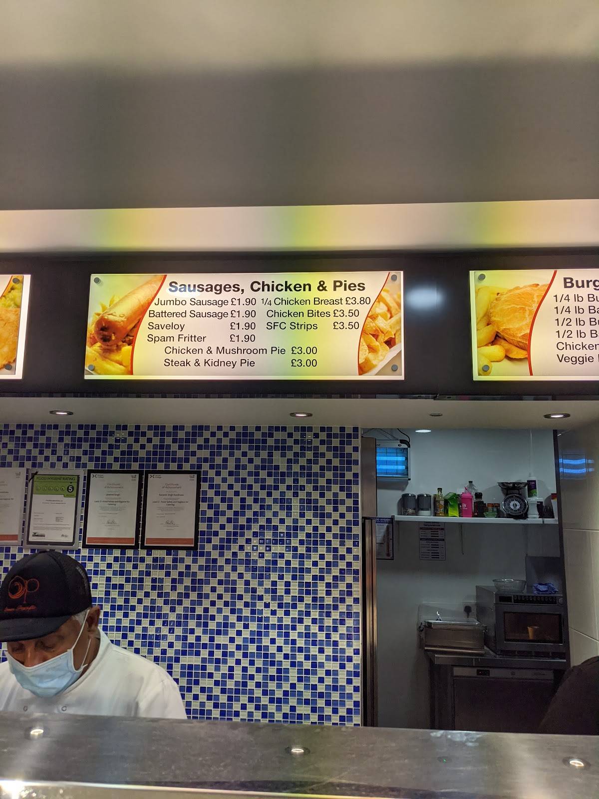 Menu at the Plaice fast food, Woodcote, 6 Wood Grn