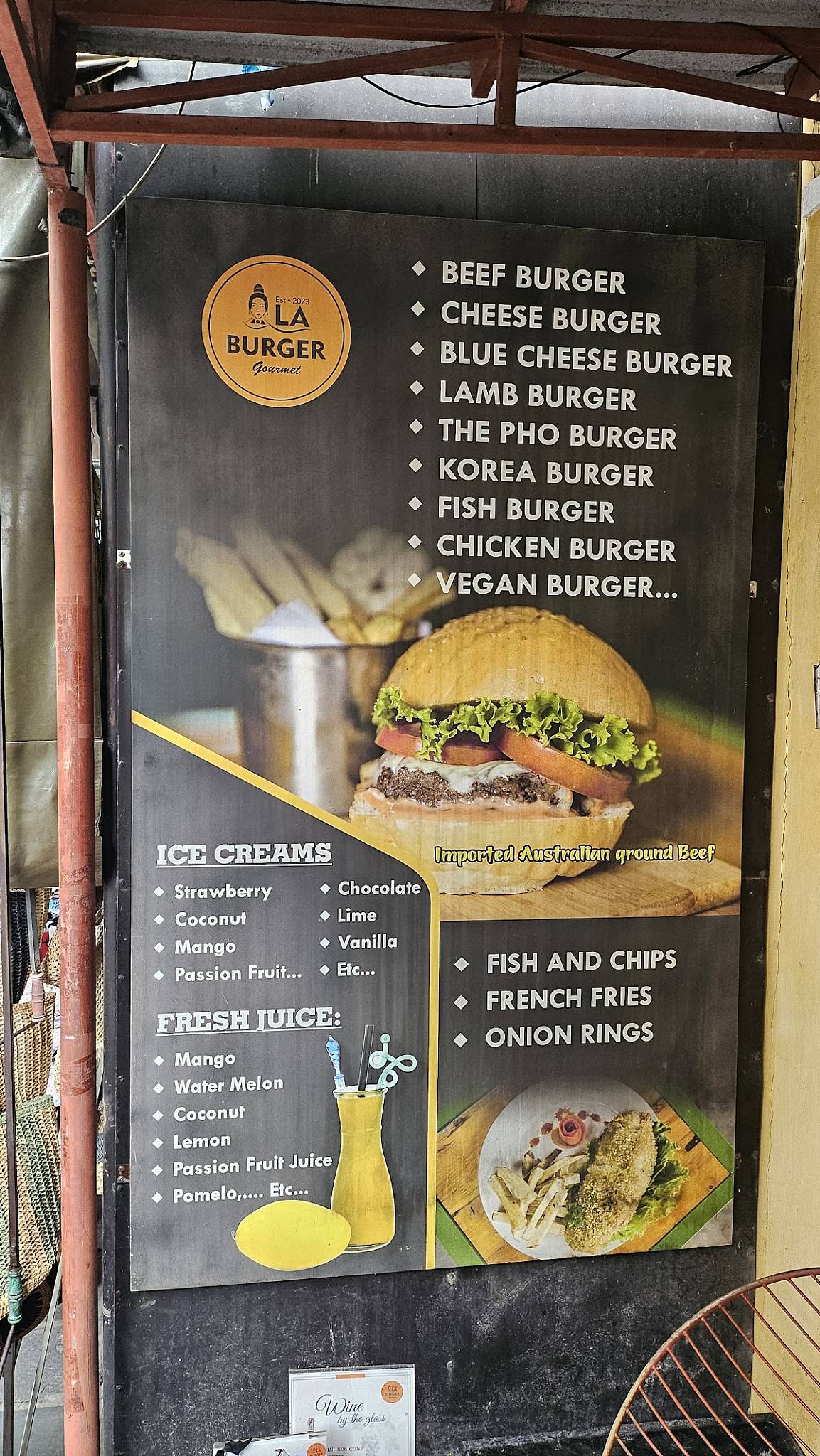 Menu at LA BURGER HOIAN restaurant, Hoi An