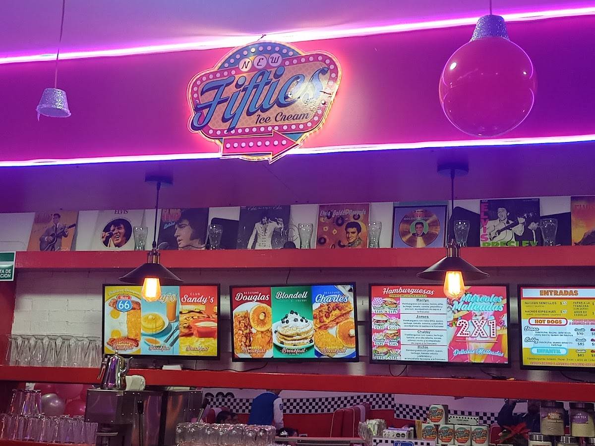 Carta del restaurante new fifties, Chihuahua