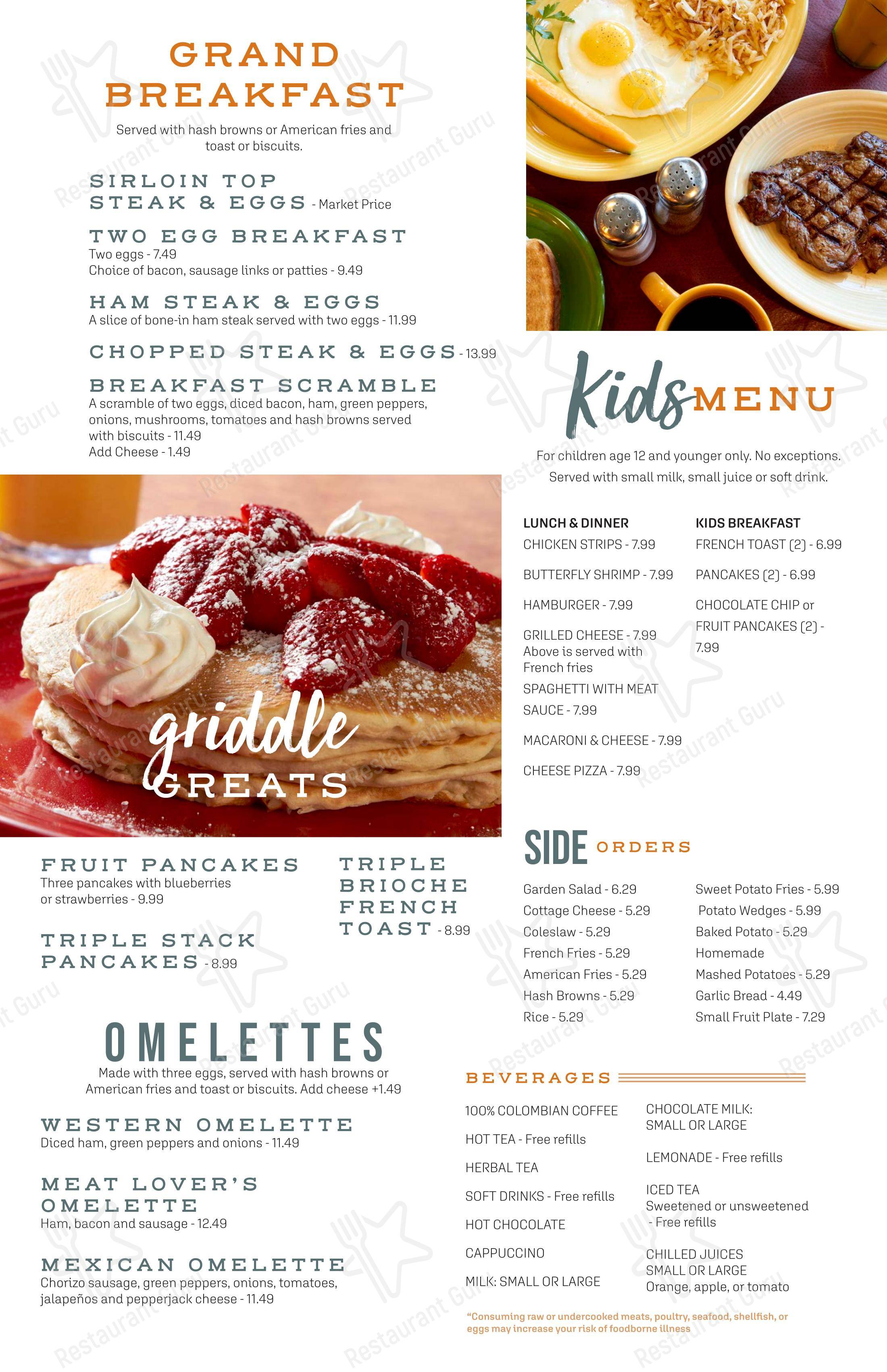 Menu at Christos Family Dining restaurant, Plymouth