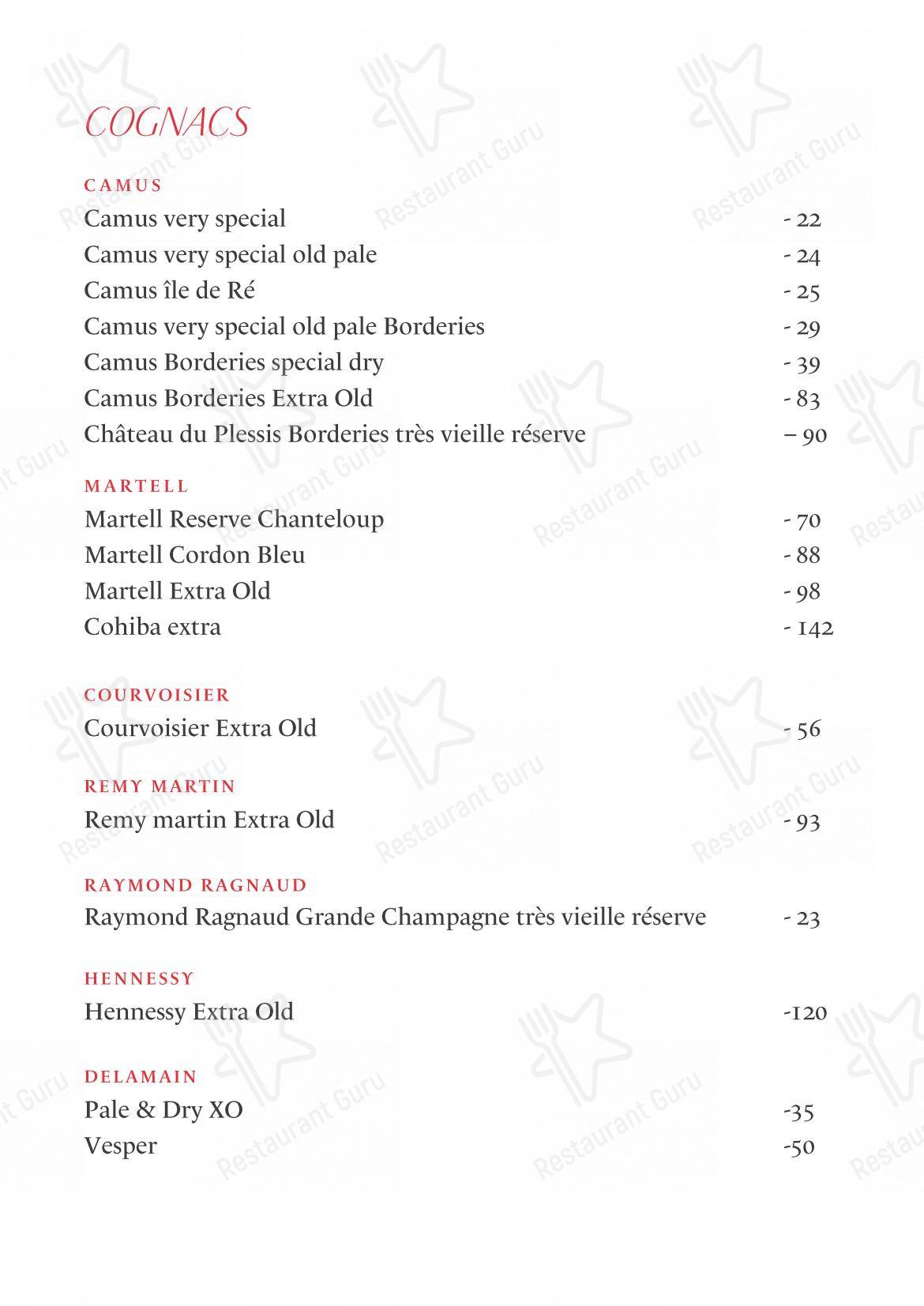 Menu at La Tour d'Argent restaurant, Paris, 15 Quai de la Tournelle