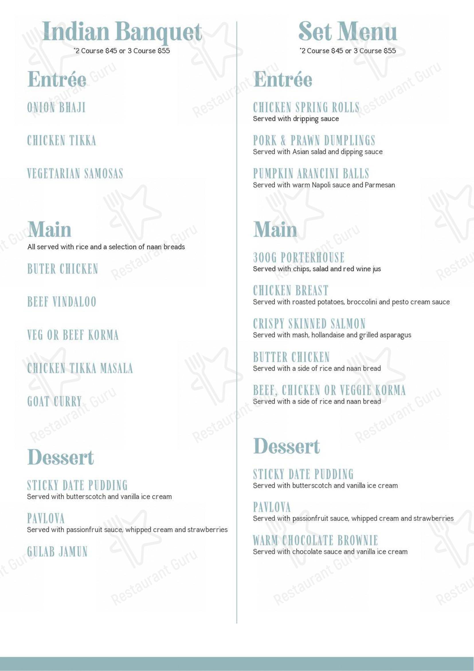 Menu at The Ovingham Hotel pub & bar, Ovingham, 29 Torrens Rd