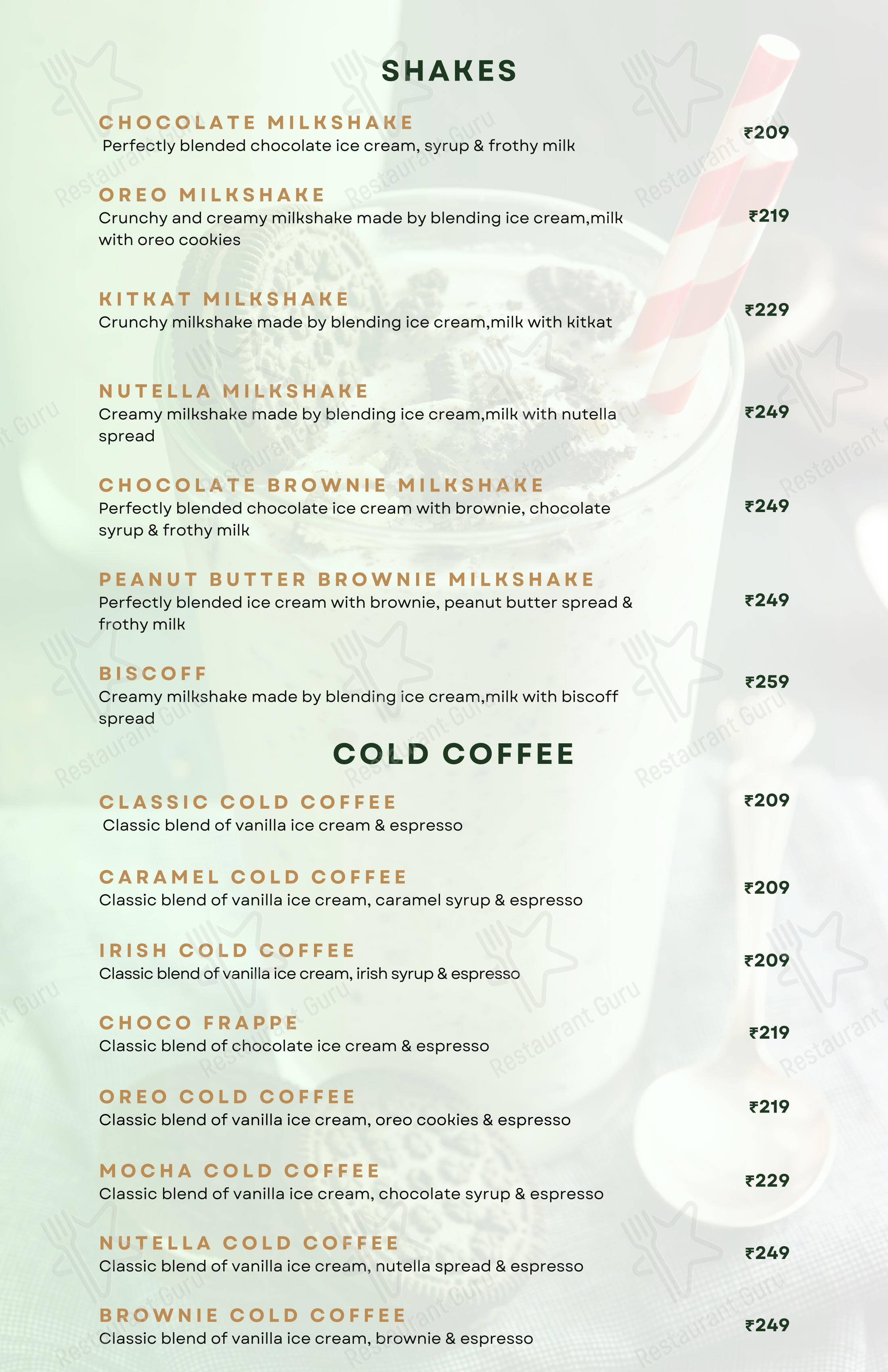 Menu at The Tree Stories Café and Restaurant, Hyderabad