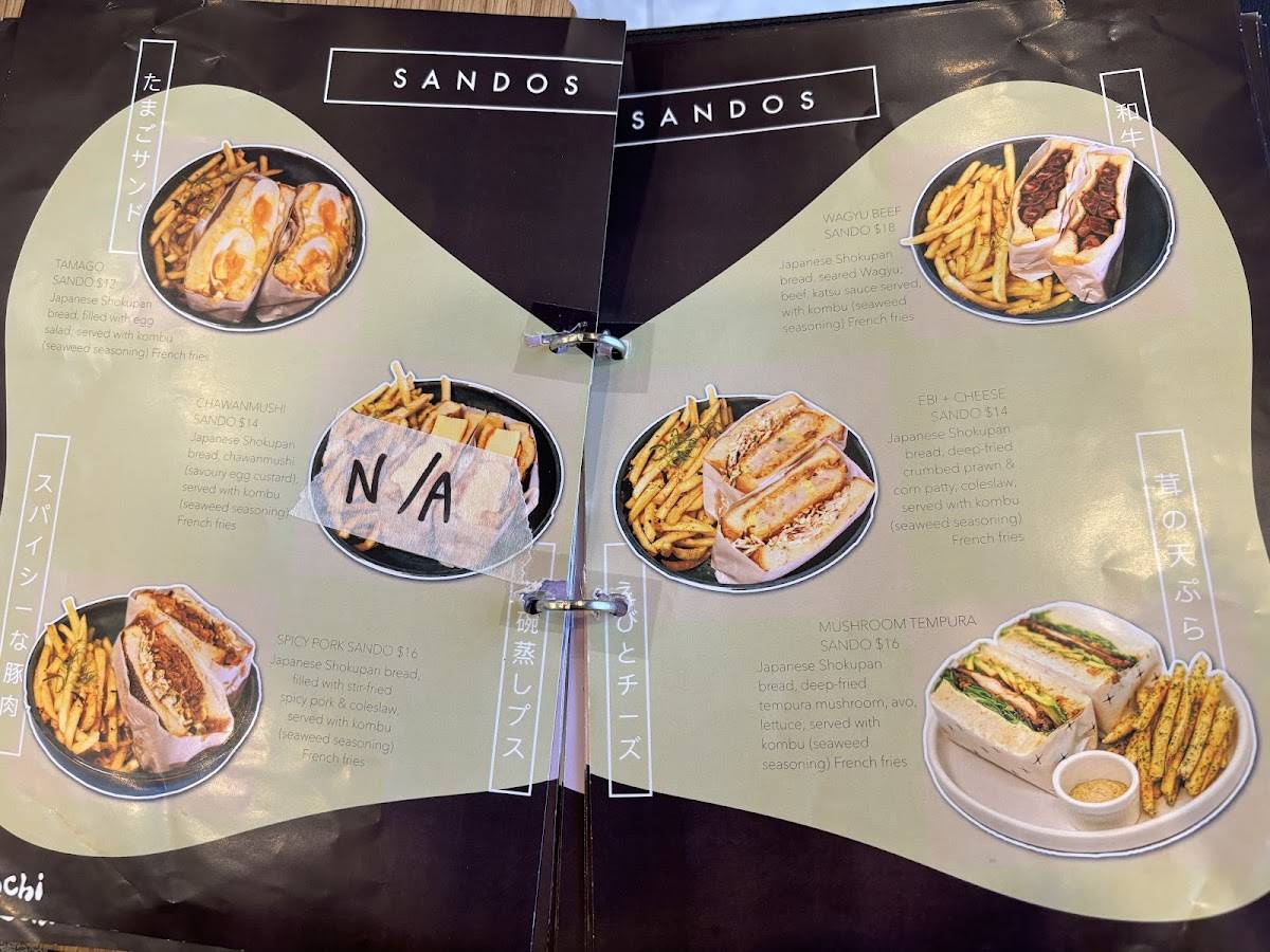 Menu at tomodachi restaurant, Cabramatta