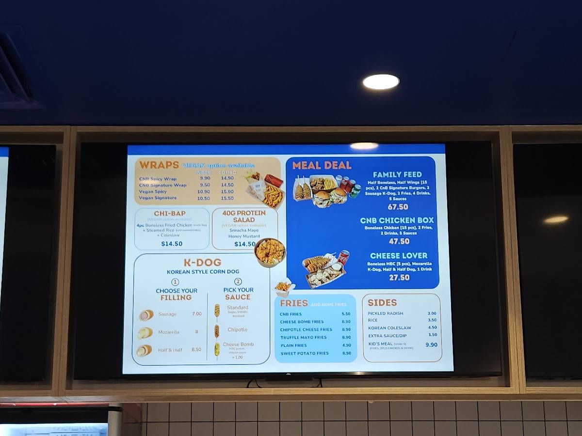Menu at CnB Chicken & Burger [Golden Grove] restaurant, Golden Grove