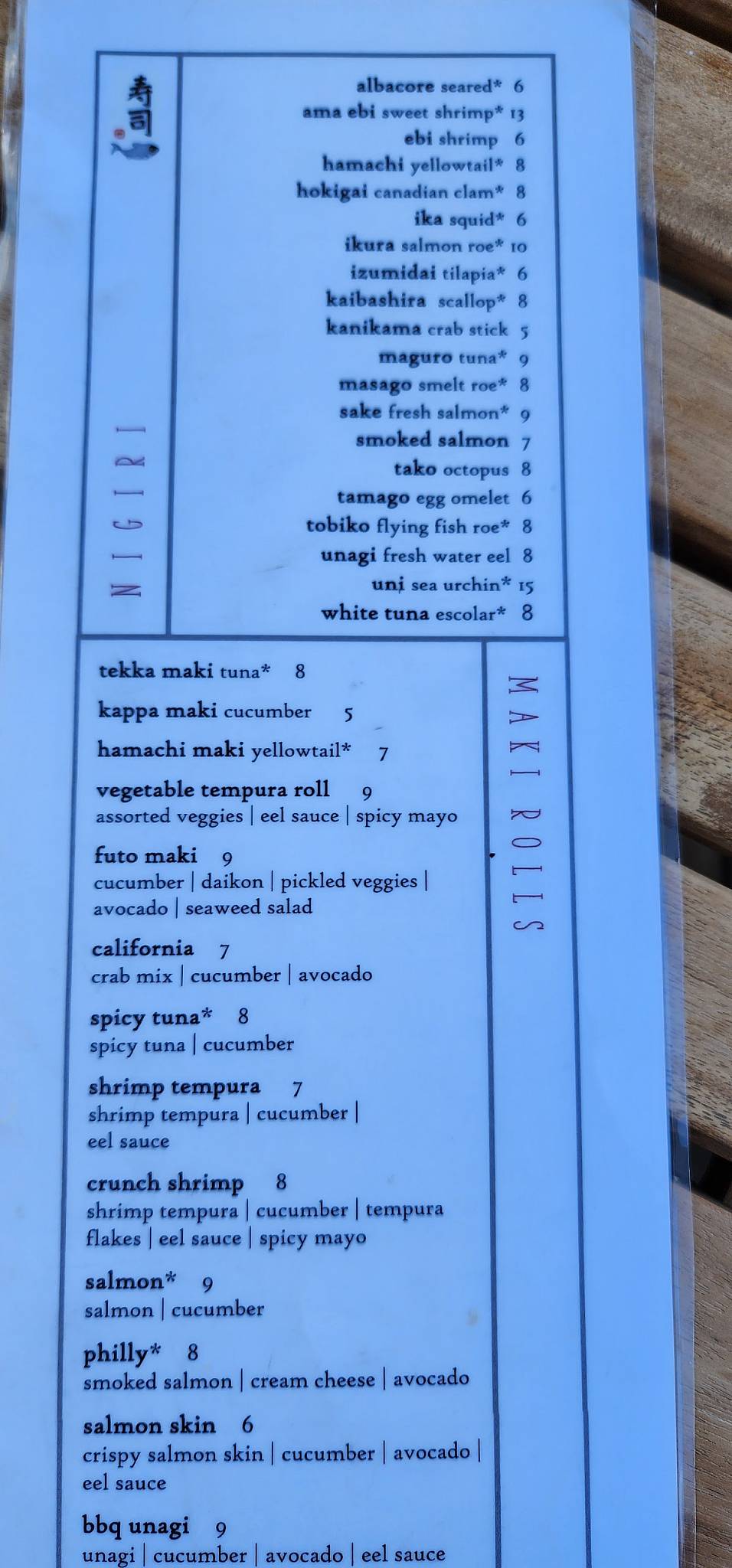 Menu at 40 love restaurant, El Paso