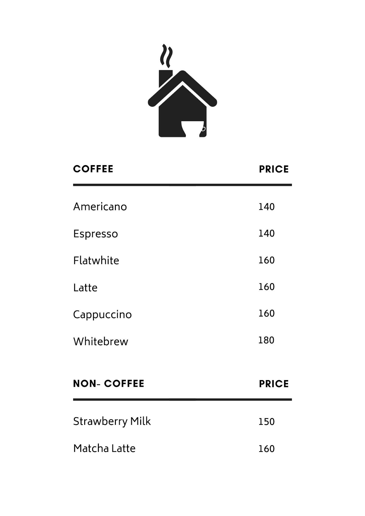 Menu at 5G Coffee House, Cebu City
