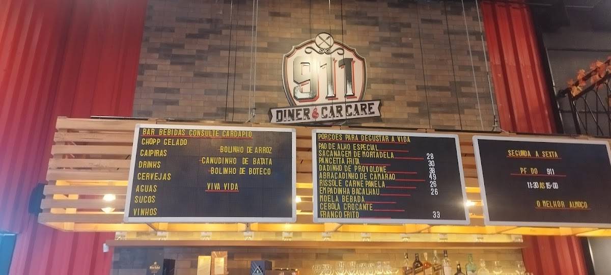 Menu at 911 Diner Restaurante, Curitiba