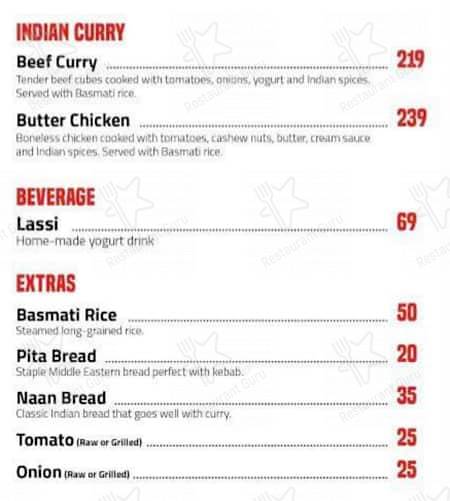 Menu at Abdul: Kebab & Curry - Timog Ave. restaurant, Quezon City