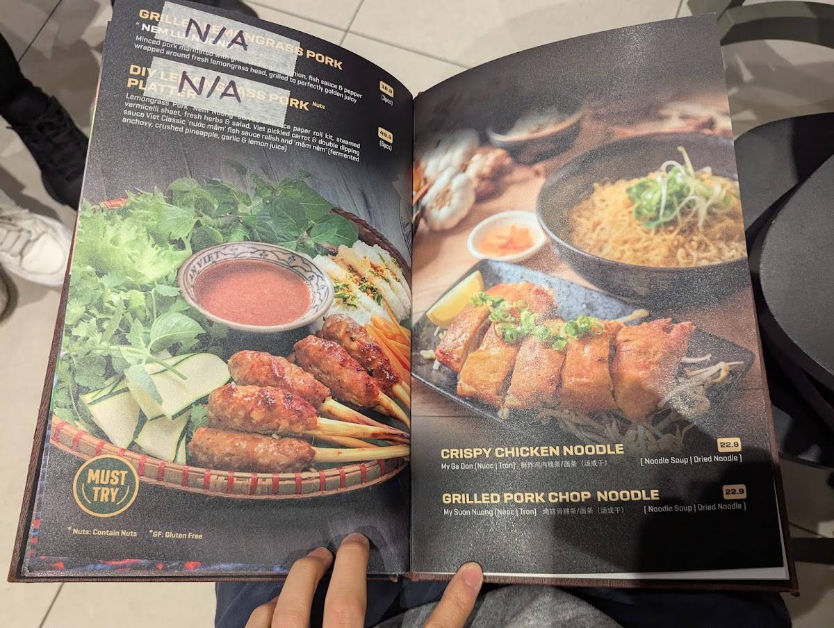 Menu at AN VIET EASTWOOD restaurant, Eastwood