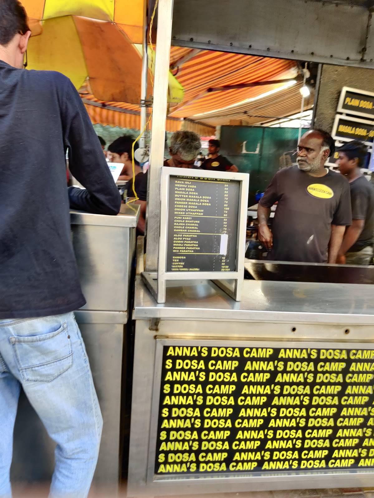 Menu at ANNA DOSA CAMP, Chipyana Khurd Urf Tigri