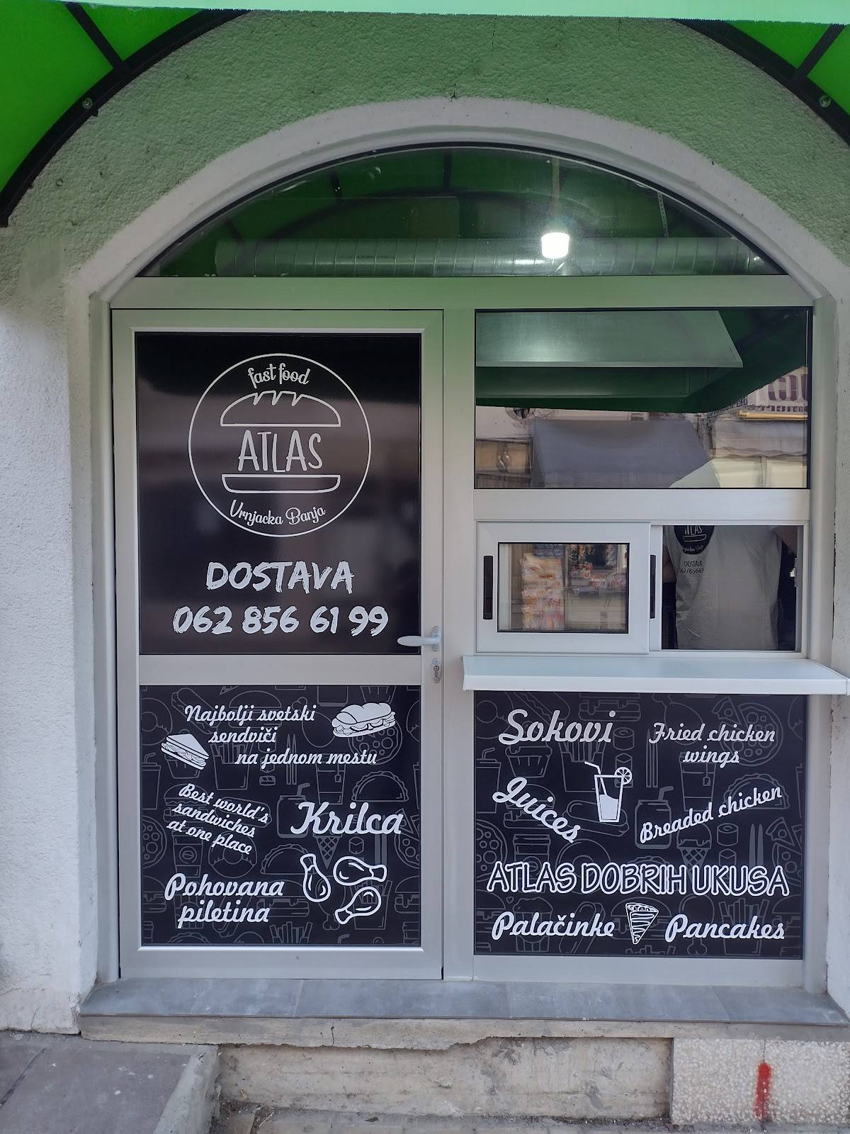 Menu au ATLAS FAST FOOD, Vrnjačka Banja