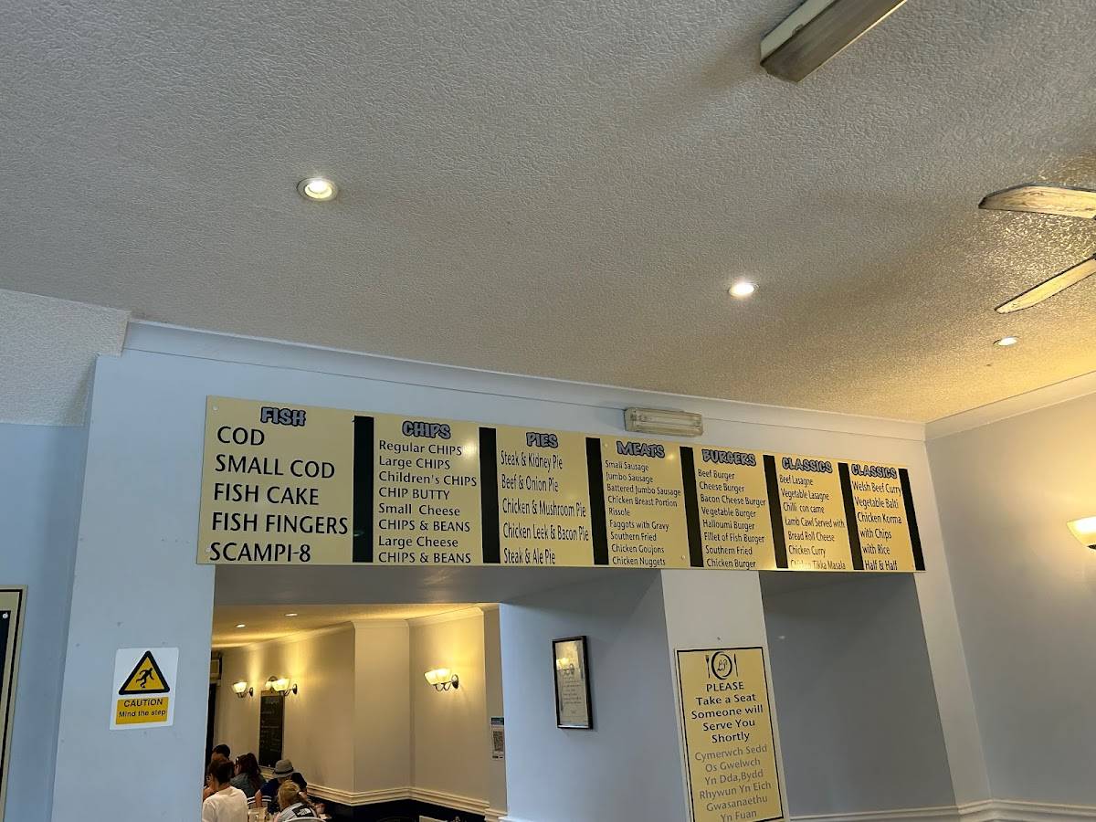 Menu at Llond Plât cafe, Aberaeron