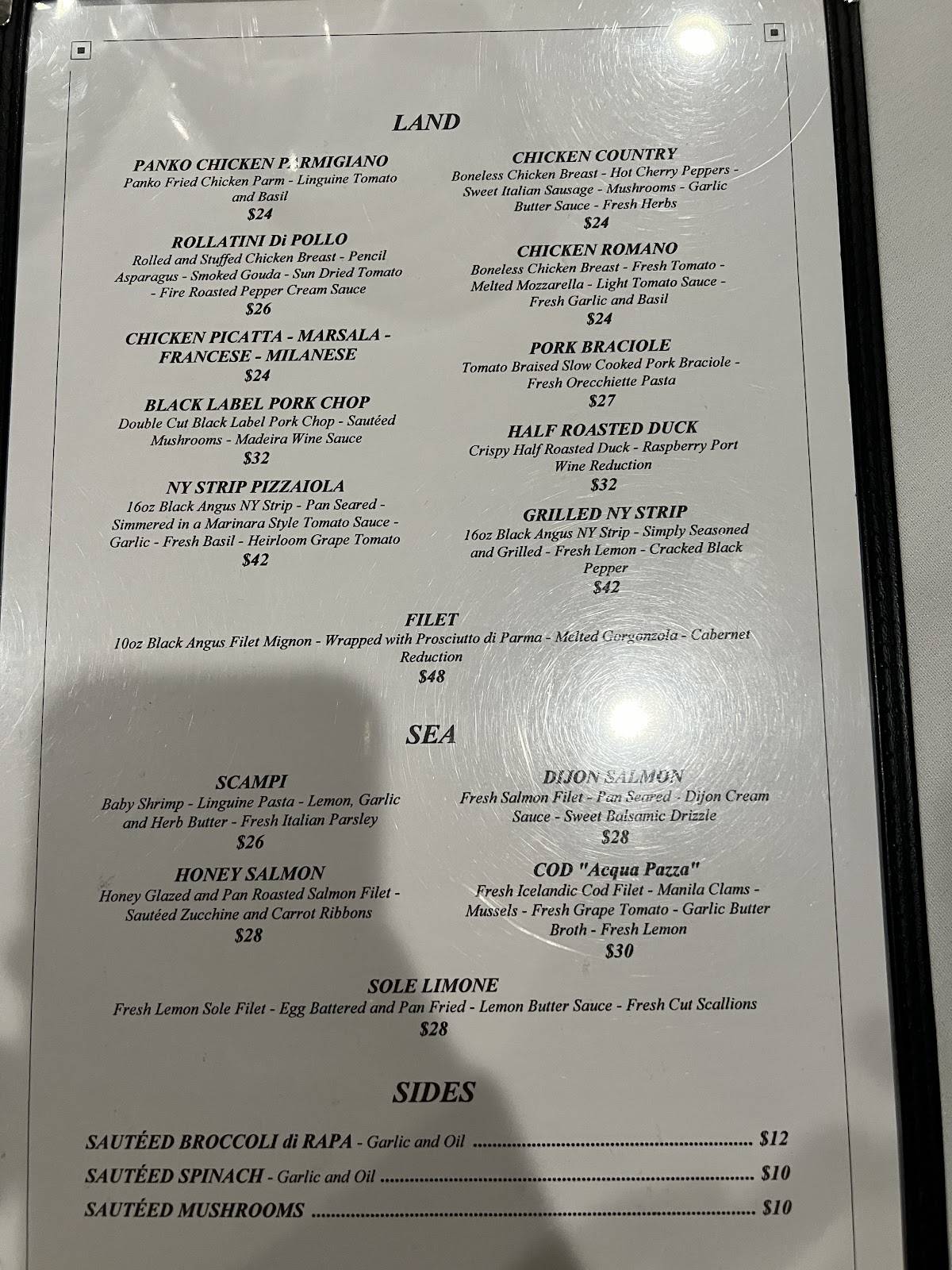 Menu at Acquaviva Restaurant and Bar, Hamburg