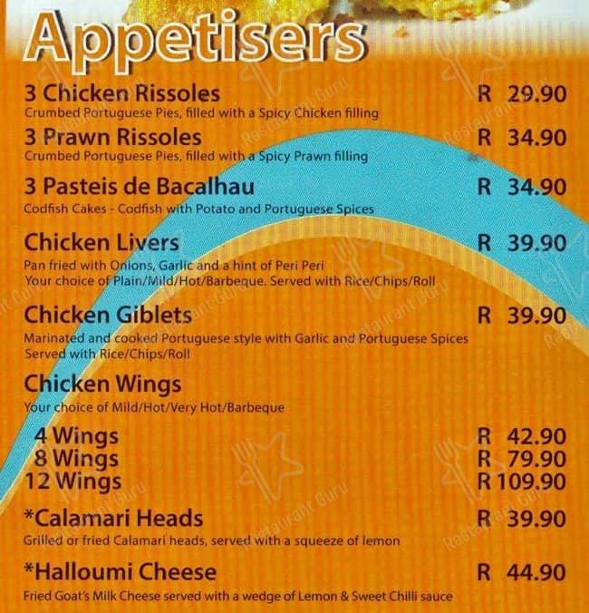 Speisekarte von Adega Express restaurant, Kapstadt, 7 Dreyer St