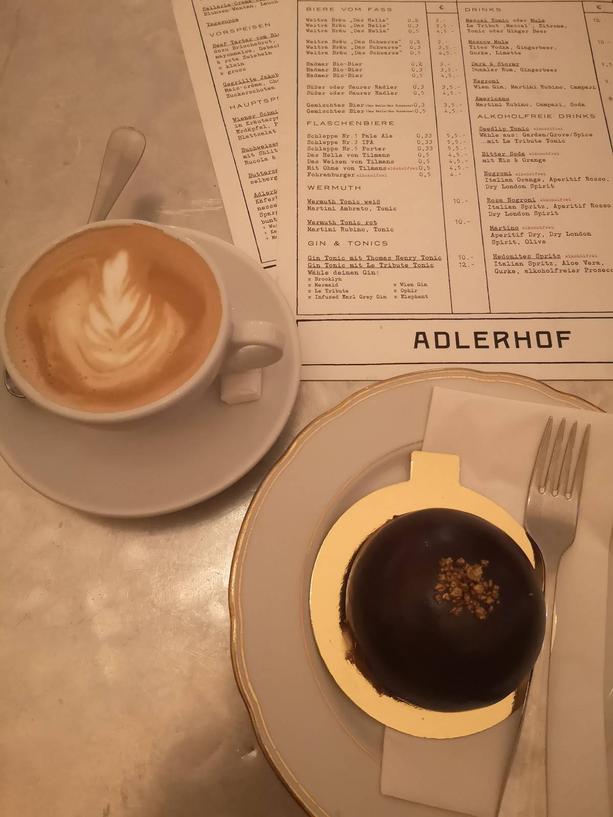Speisekarte von Adlerhof - Café, Bistro & Bar, Wien