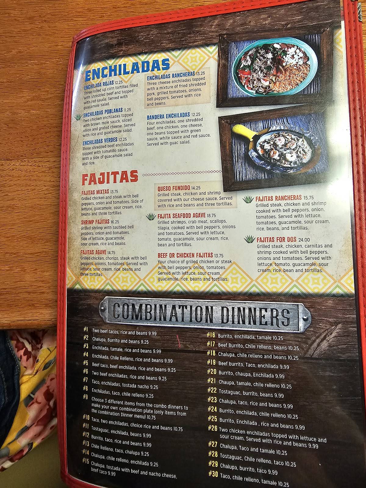 Menu at Agave Mexican Restaurant, South Haven
