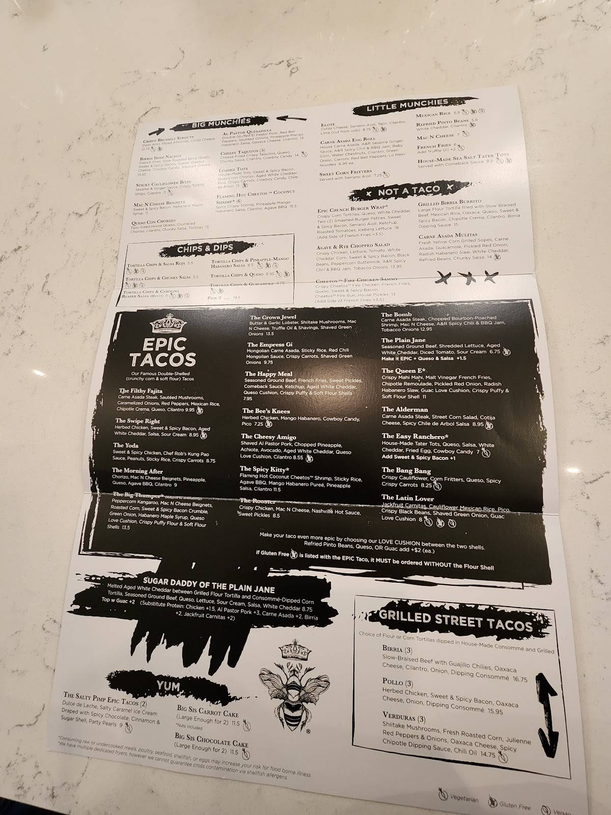 Menu at Agave & Rye Troy pub & bar, Troy