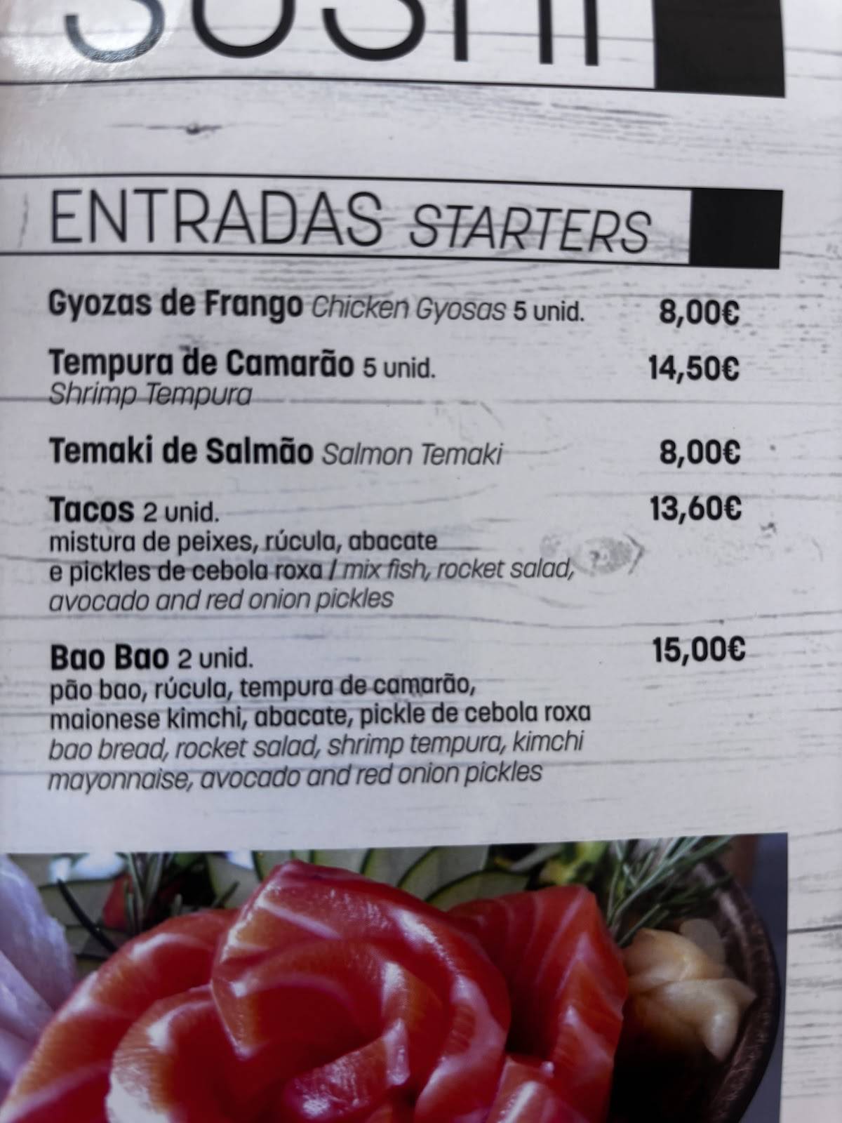 Menu em Água Qlub - Vilamoura restaurante, Quarteira