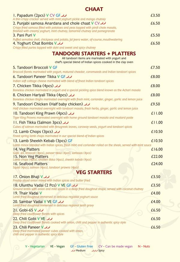 Menu at Akshaya - The Picture Drome restaurant, Liverpool, 286 Kensington