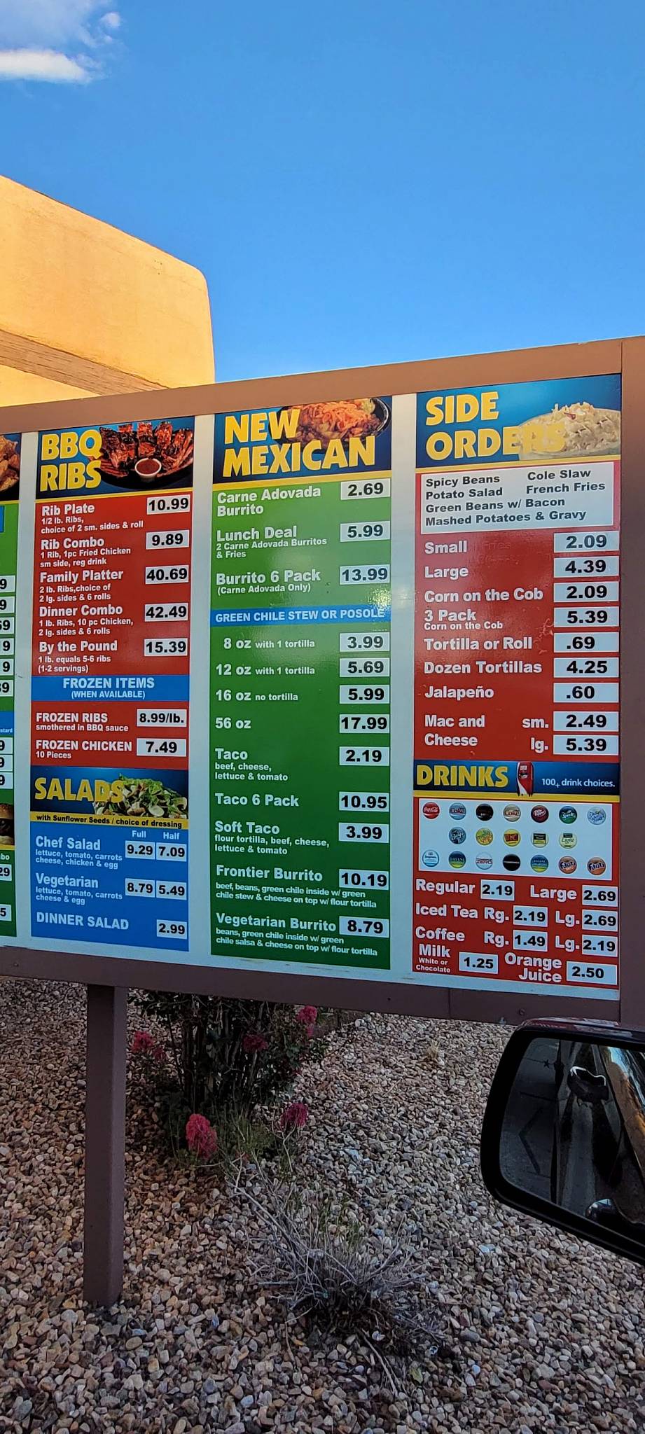 Menu at Golden Pride BBQ, Albuquerque, Central Ave NW