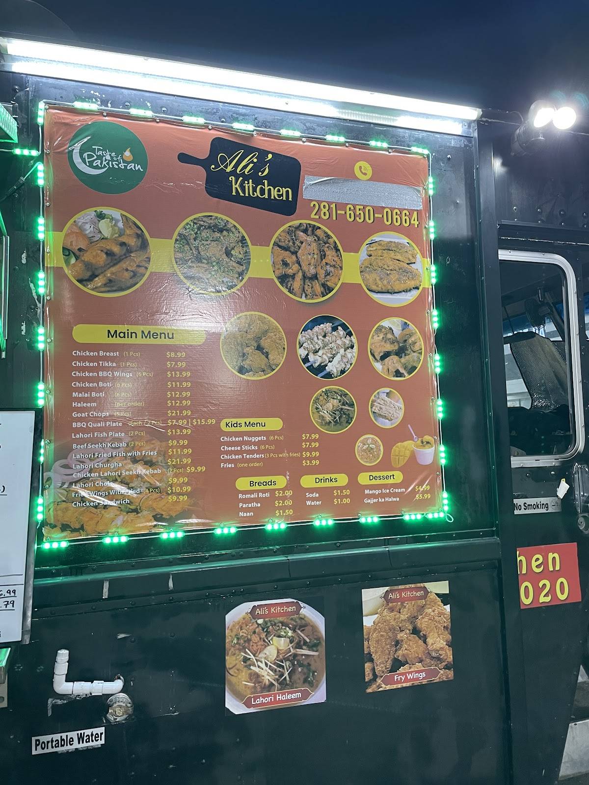 Menu at Ali’s Kitchen Menu restaurant, Sugar Land