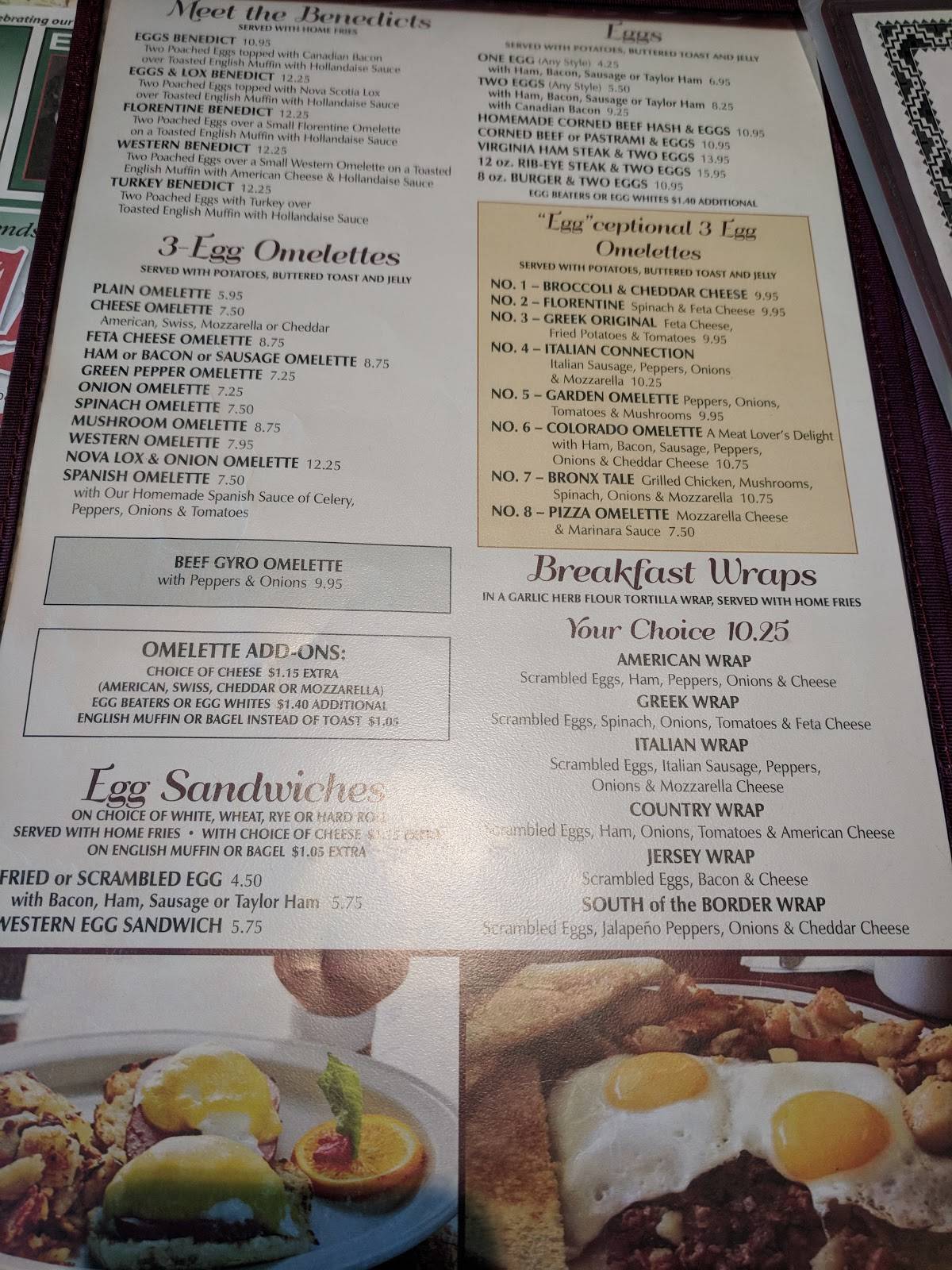 Menu at All Seasons Diner restaurant, Eatontown