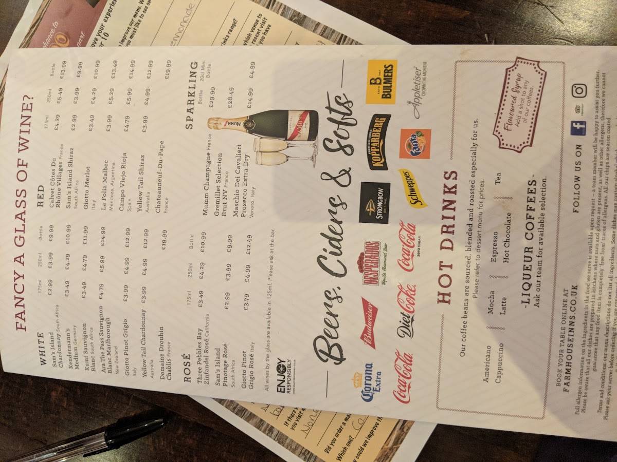 Menu at Allerton Hall - Dining & Carvery pub & bar, Liverpool