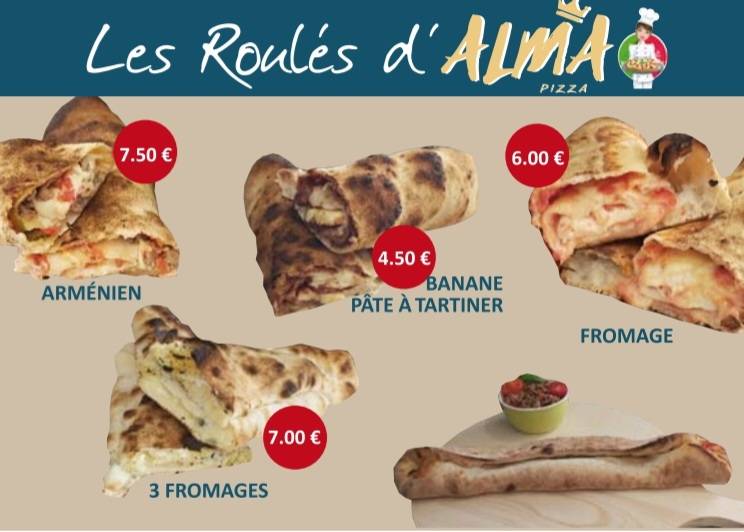 Menu au Alma Pizza Lavéra pizzeria, Martigues