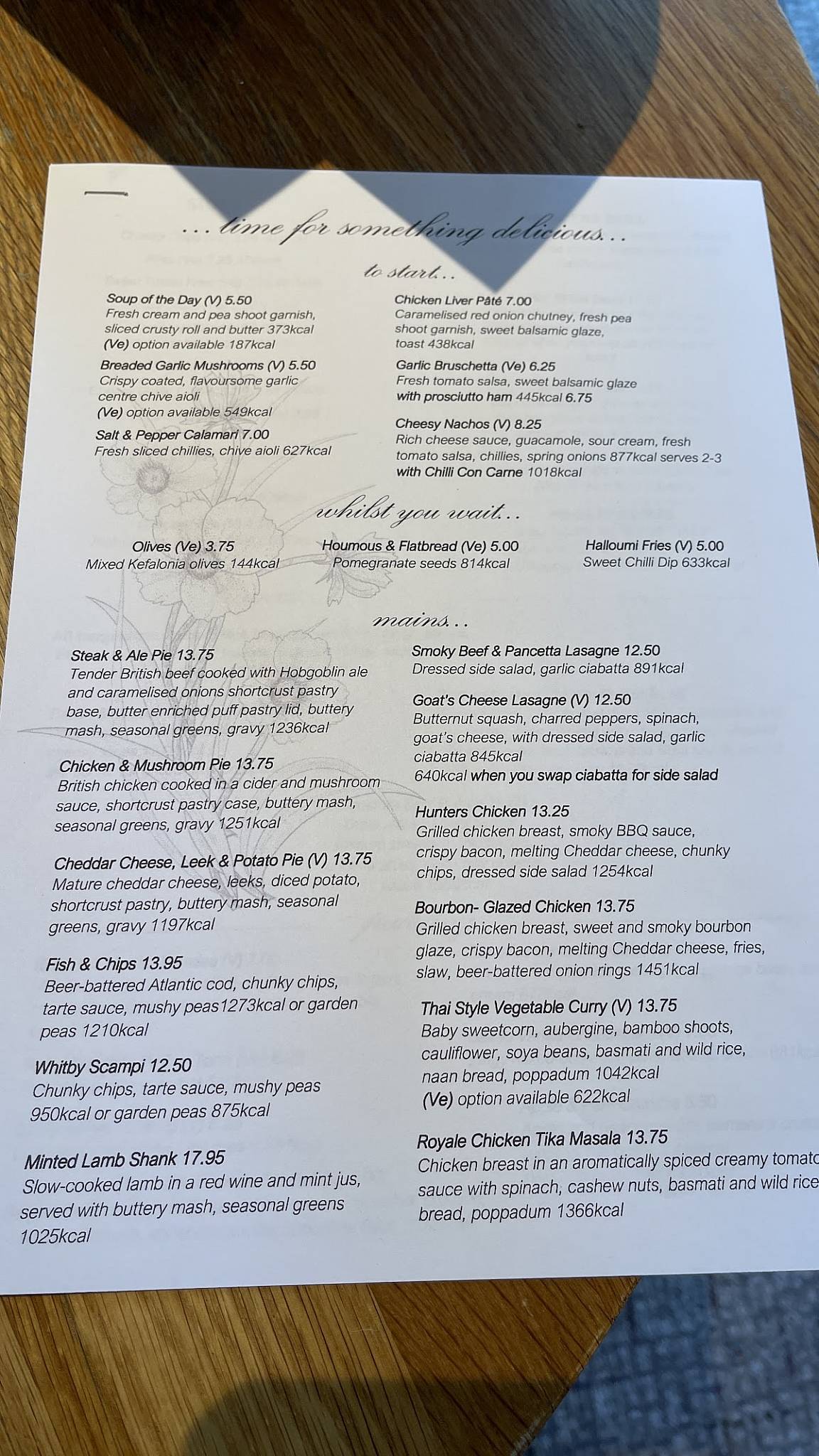 Menu at Altisidora pub & bar, Bishop Burton, York Road