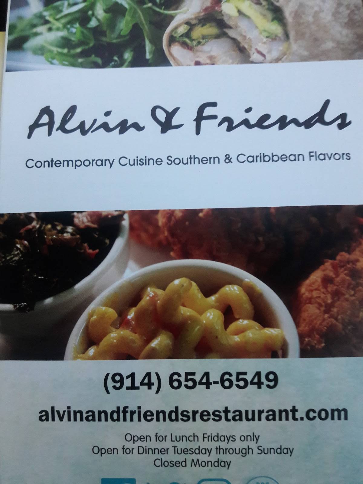 Menu at Alvin & Friends restaurant, New Rochelle