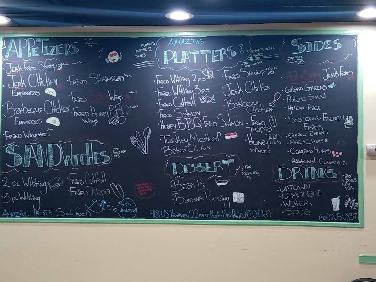Menu at Amazing Taste restaurant, North Plainfield, 918 US-22