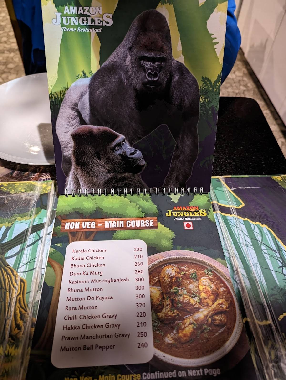 Menu at Amazon Jungles - Themed Party Hall in OMR Perungudi, Chennai
