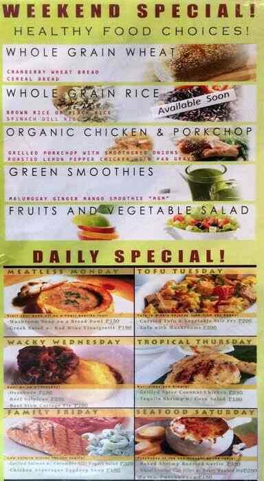 Menu at Amy's Lunch Box Cafe, Cebu City, 8V9X+PH6