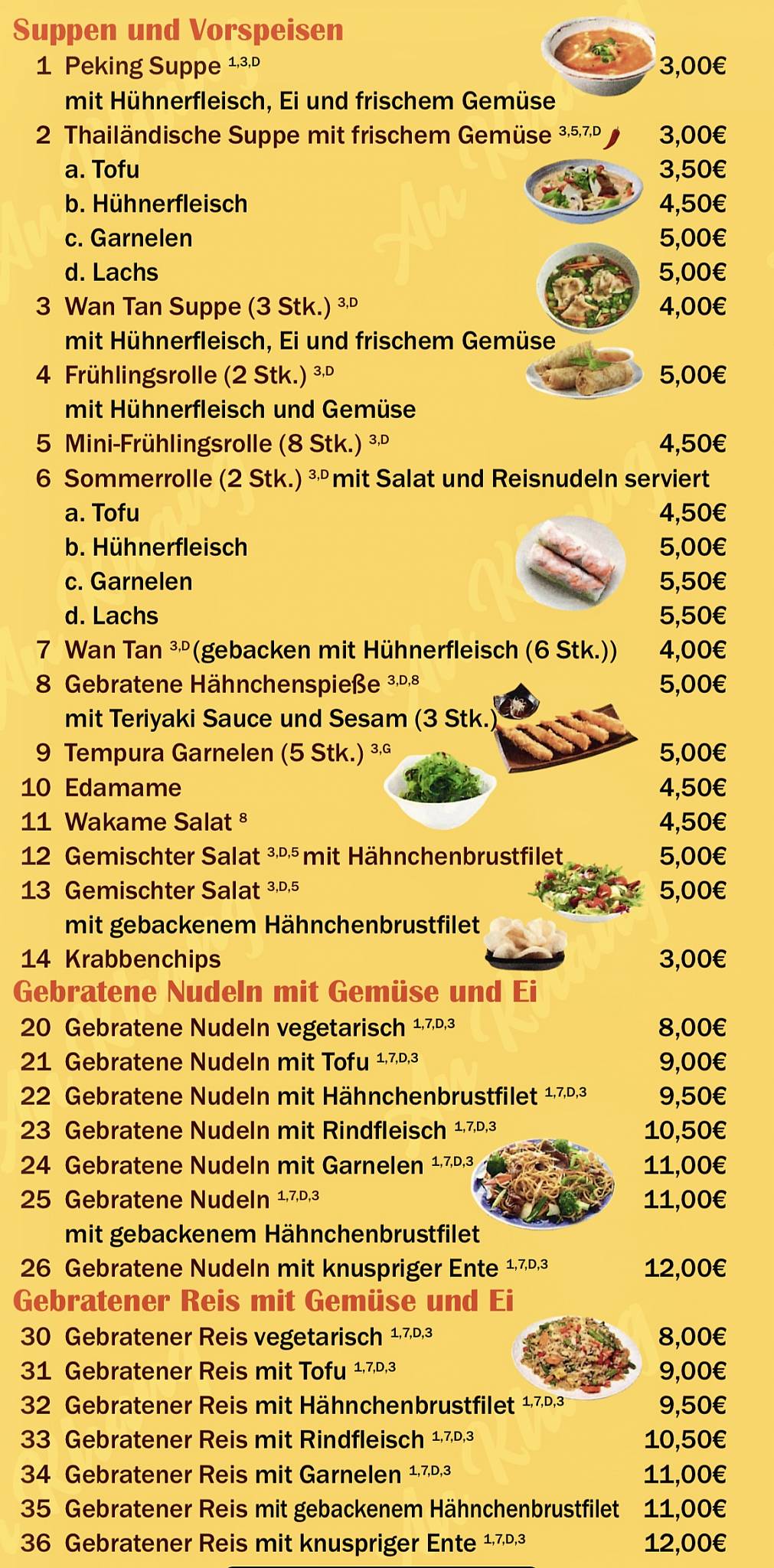 Menu at An Khang Asia Food & Sushi Bar, Emden