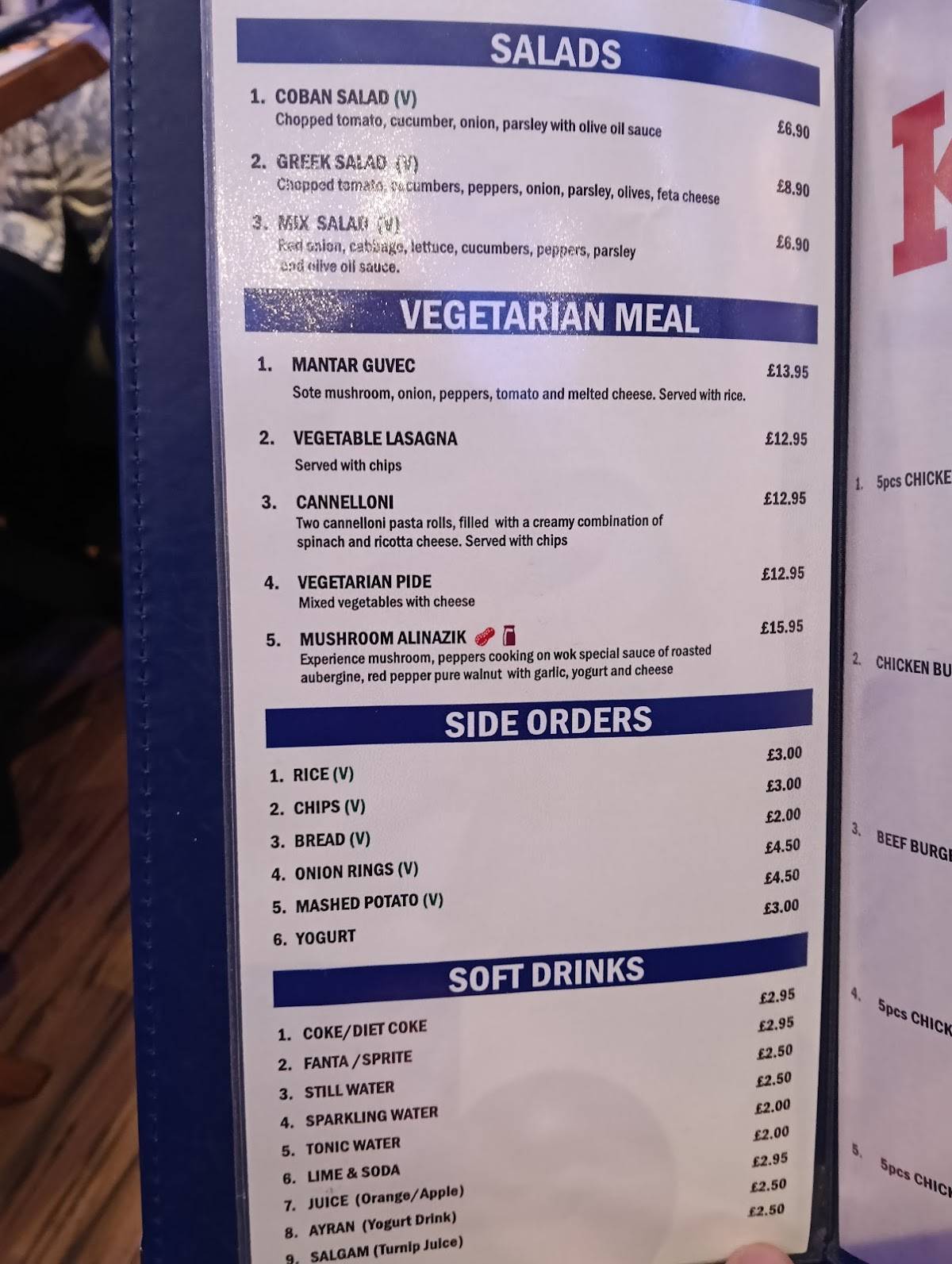 Menu at Anatolia restaurant, Coventry, 52B Earlsdon St
