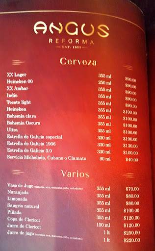 Carta de barbacoa Angus Reforma, Ciudad López Mateos, Copenhague 31