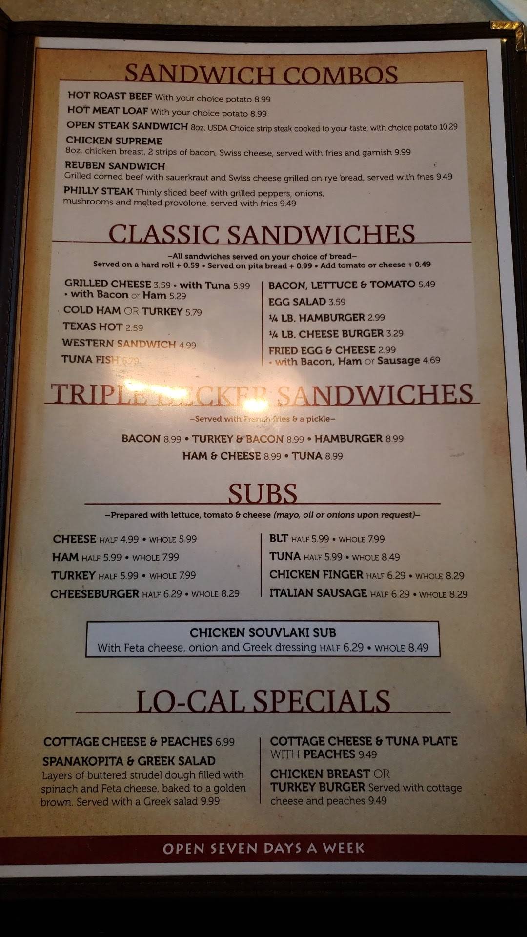 Menu at Apollo Family Restaurant, Buffalo, South Park Ave