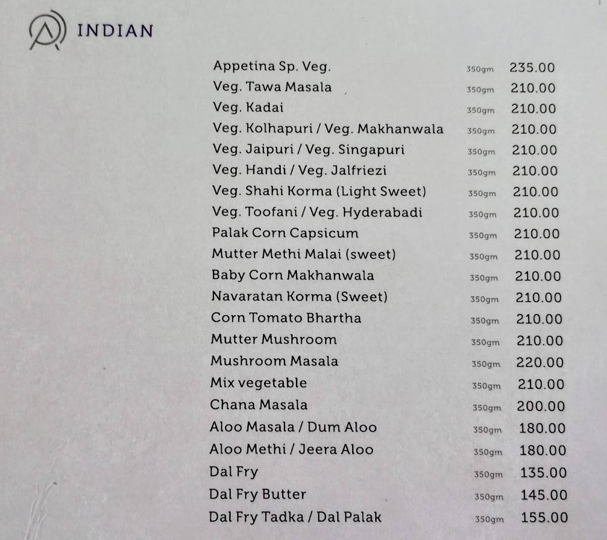 Menu at Appetina The Banquet & Restaurant, Ahmedabad