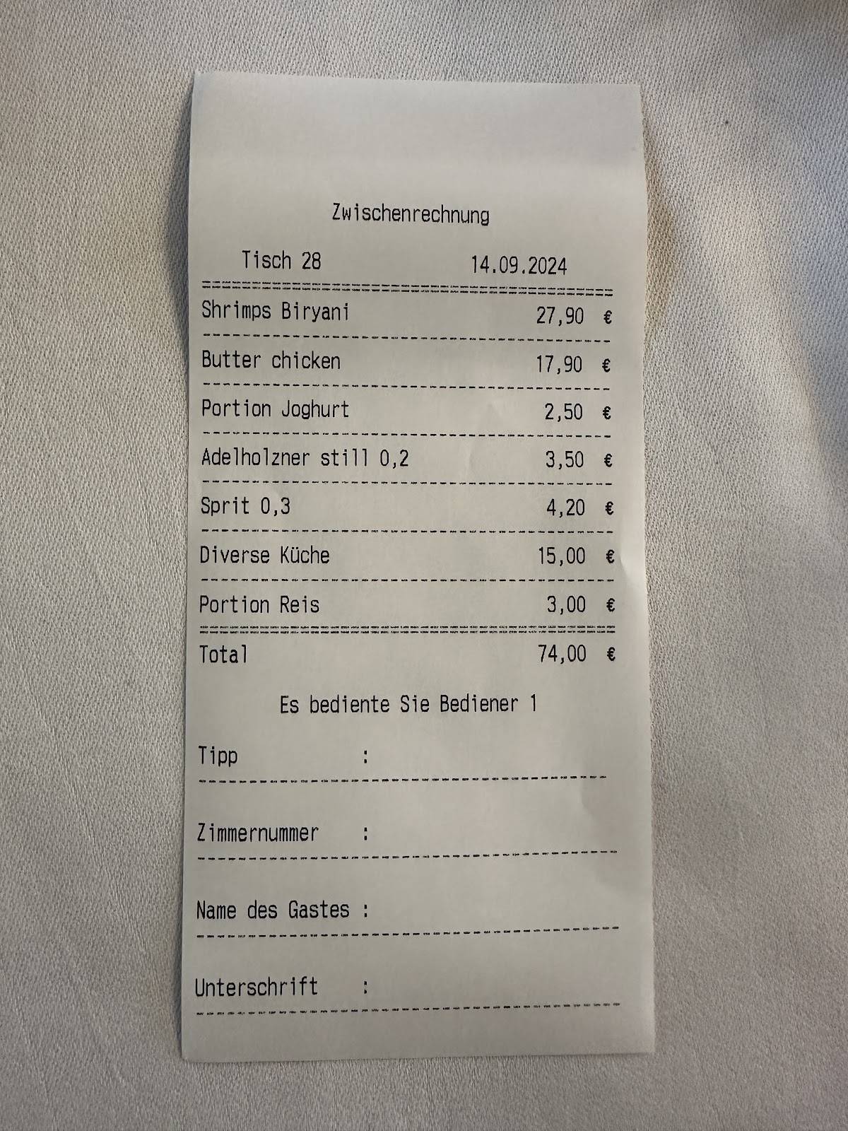 Speisekarte von Arabisch Indisches Restaurant Akram's Garmisch ...
