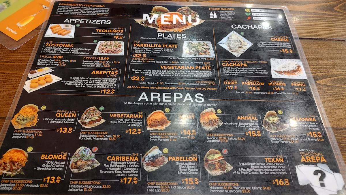 Menu at Arepitas (Round Rock) restaurant, Round Rock