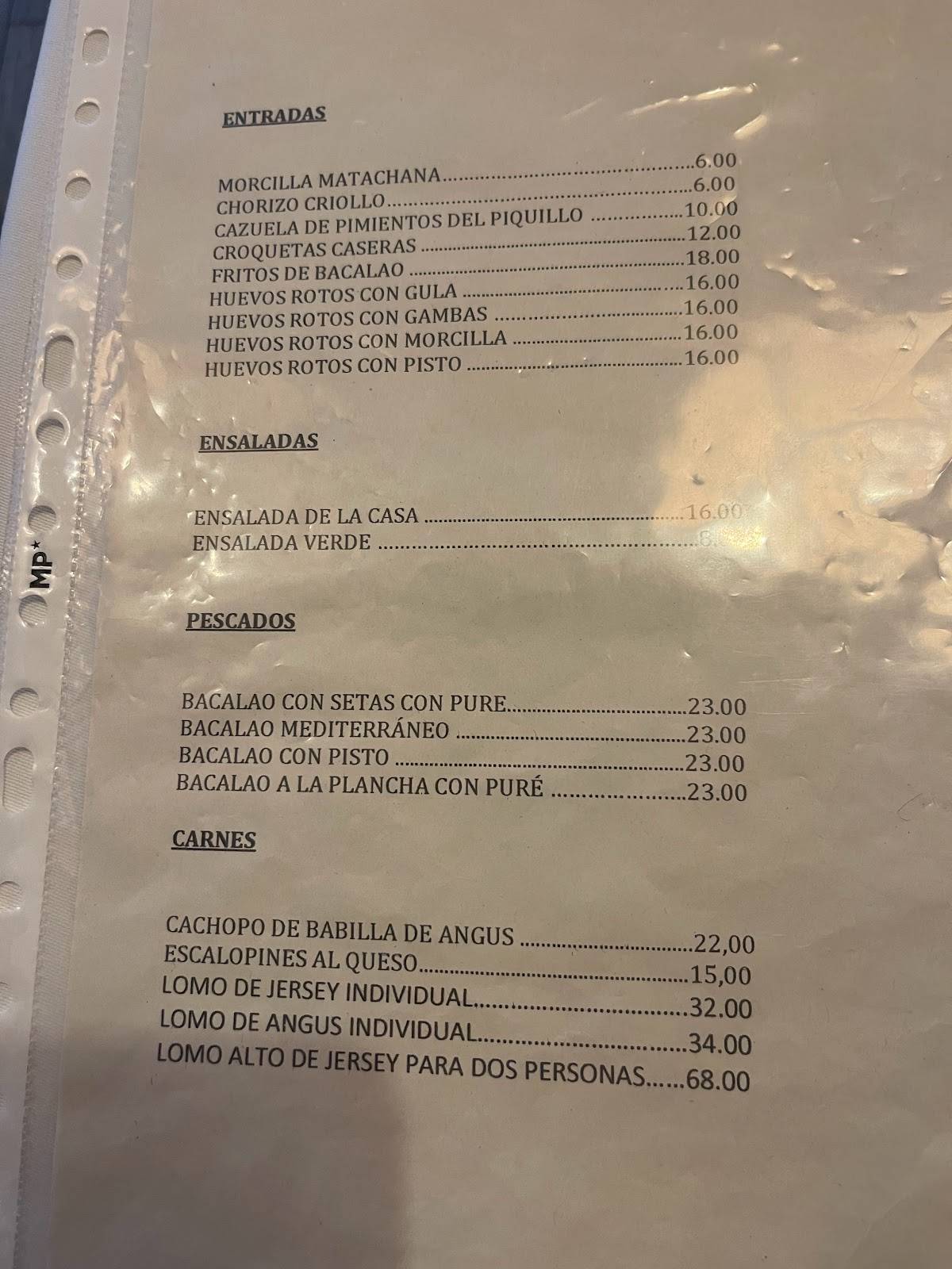 Carta del restaurante Asador La Bolera, Gijón, Nº La Guia Avenida ...