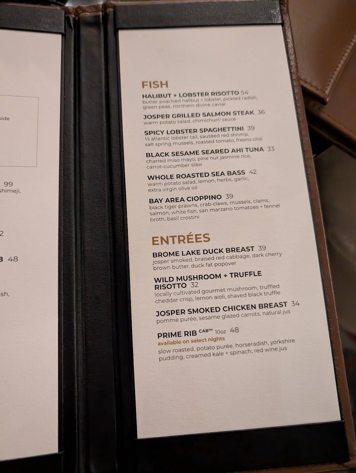 Menu at Atlas Steak + Fish pub & bar, Burnaby