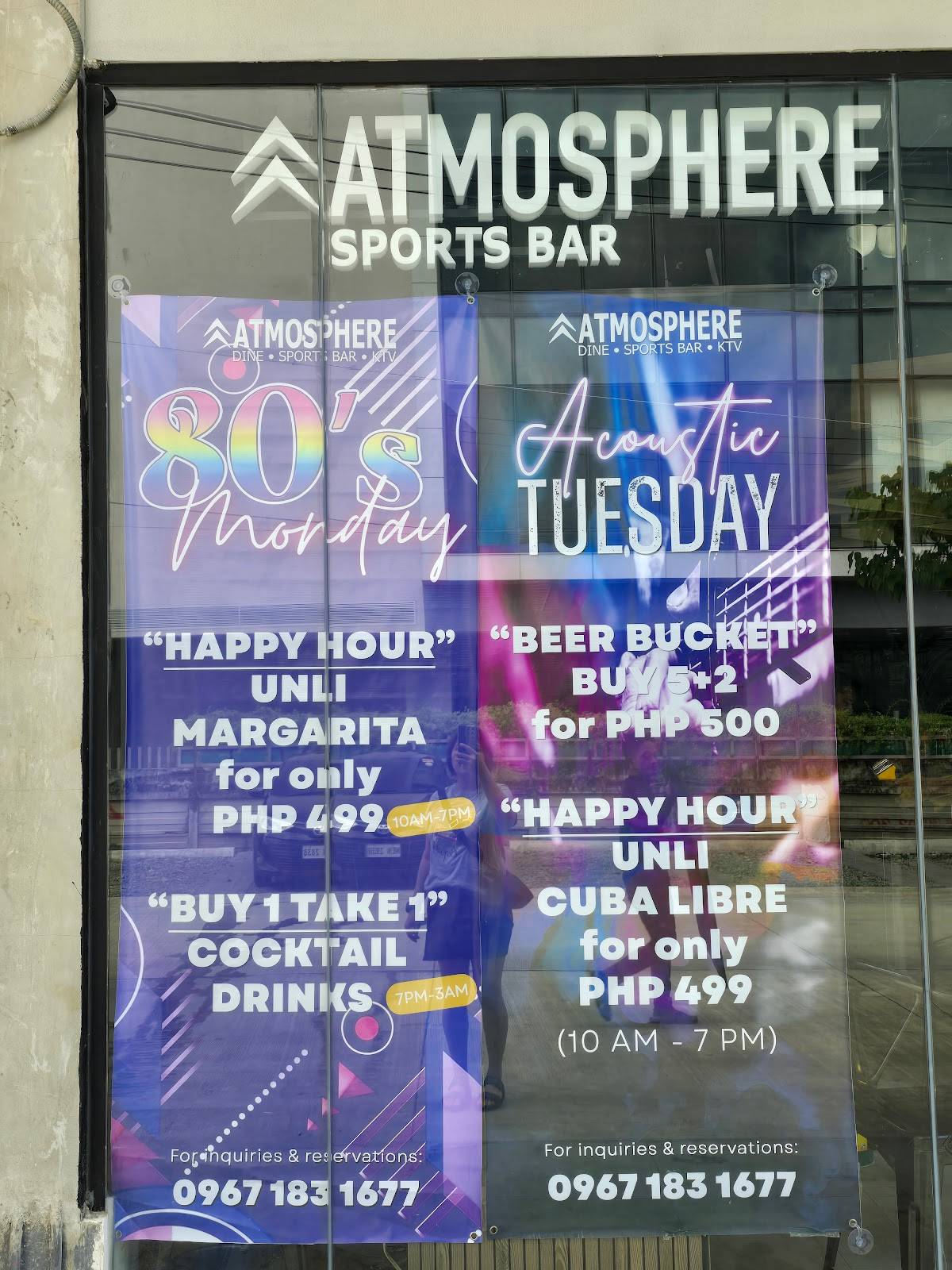 Menu at Atmosphere Dine. SportsBar. KTV, Cebu City